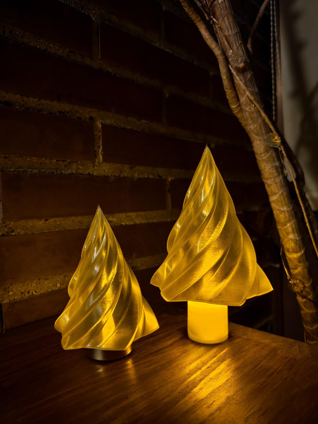 Swirly Tealight Candlelit Christmas Tree Cozy Festive Holiday Decor ...