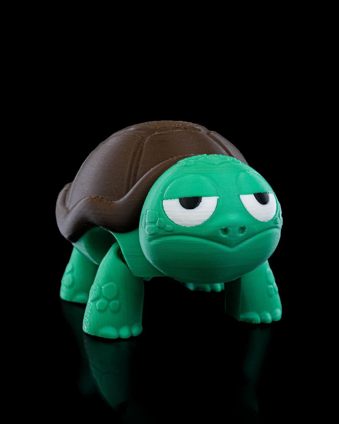 Articulated Turtle Toy Unamused Cute Quirky Figurine Handcrafted Art ...