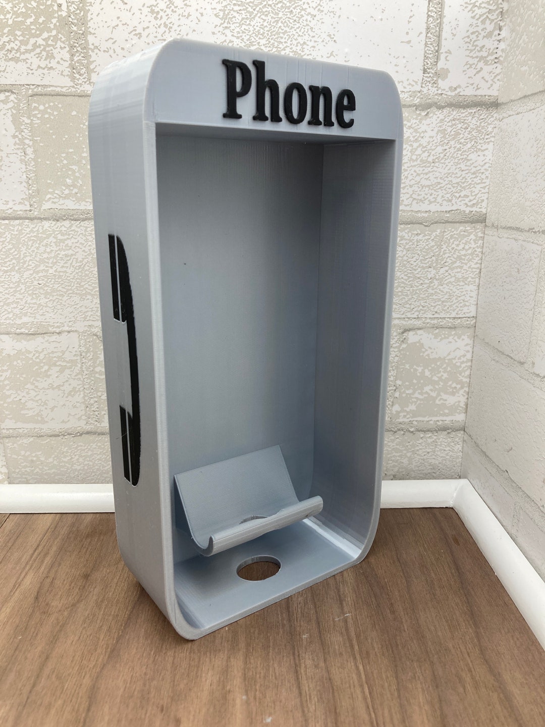 Quirky Mini Telephone Booth Phone Stand Unique Desk Accessory Fun Tech ...