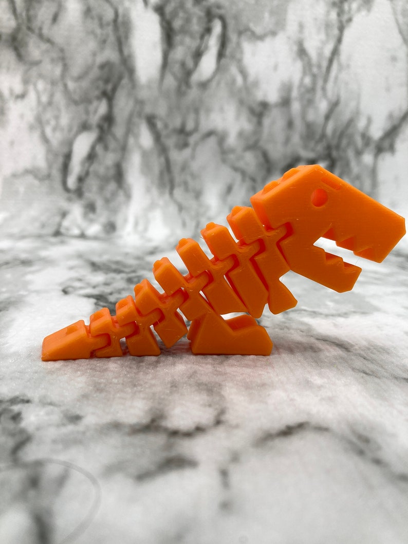 STL Files Flexi Rex With Stronger Links 3D Printable Flexible Dinosaur ...