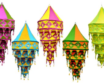 Indian Handmade Lantern 100%cotton Bohemian Wedding Decor Boho Lanterns ...