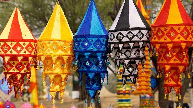 50 Pack Indian Lantern Silk Bohemian Wedding Decor Boho Lanterns ...