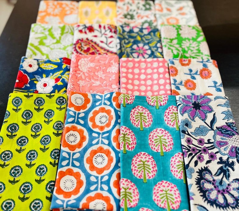 100 Pack of Assorted Napkins, Bohemian Napkin, Mix and Match Block ...