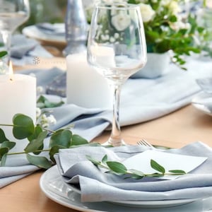 100 Pack- Sky Blue Napkin, 100% Pure Cotton Napkins, Dinner Napkins ...