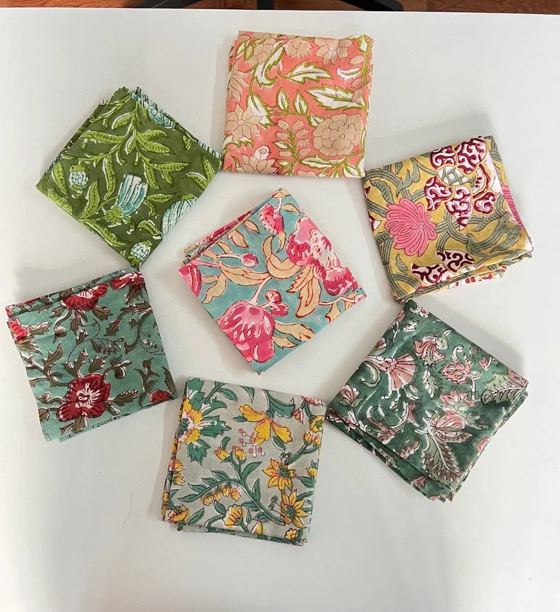 100 Pack of Assorted Napkins, Bohemian Napkin, Mix and Match Block ...