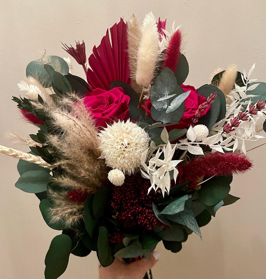 Bridal Bouquet, Bouquet of Flowers, Dried Flowers, Infinity Roses ...