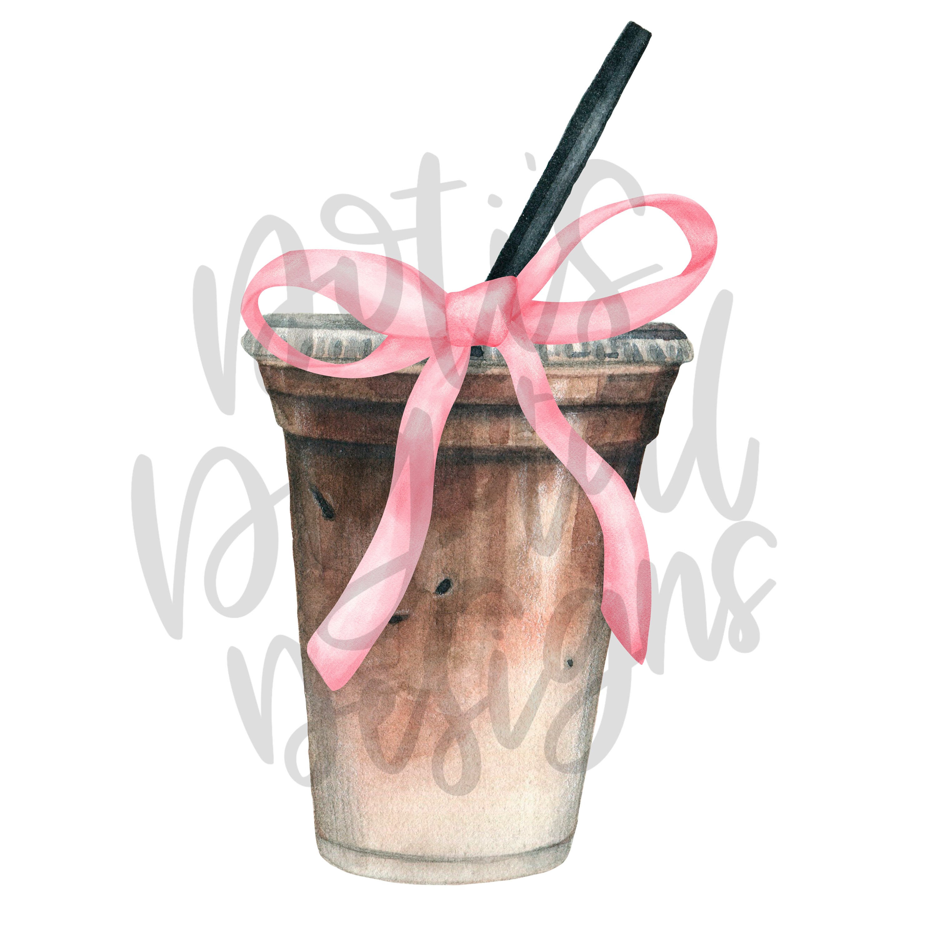 Iced Coffee Bow PNG, Iced Coffee PNG, Iced Coffee, Bow Trend PNG ...