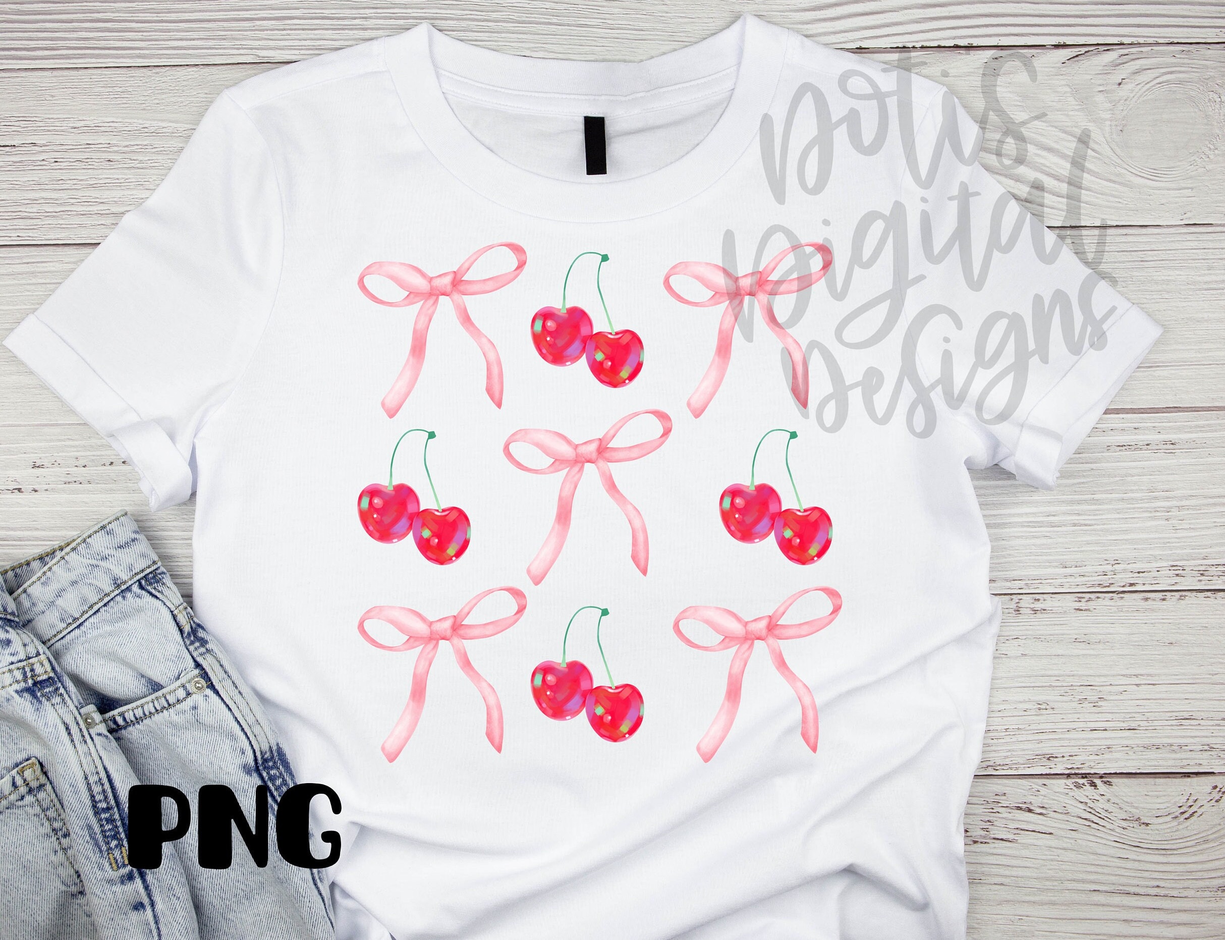 Cherry Bow PNG, Cherry PNG, Cherry, Bow Trend PNG, Ribbon Trend, Trendy ...