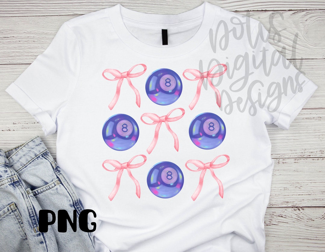 Purple 8 Ball Bow PNG, 8 Ball PNG, 8 Ball, Bow Trend PNG, Ribbon Trend ...