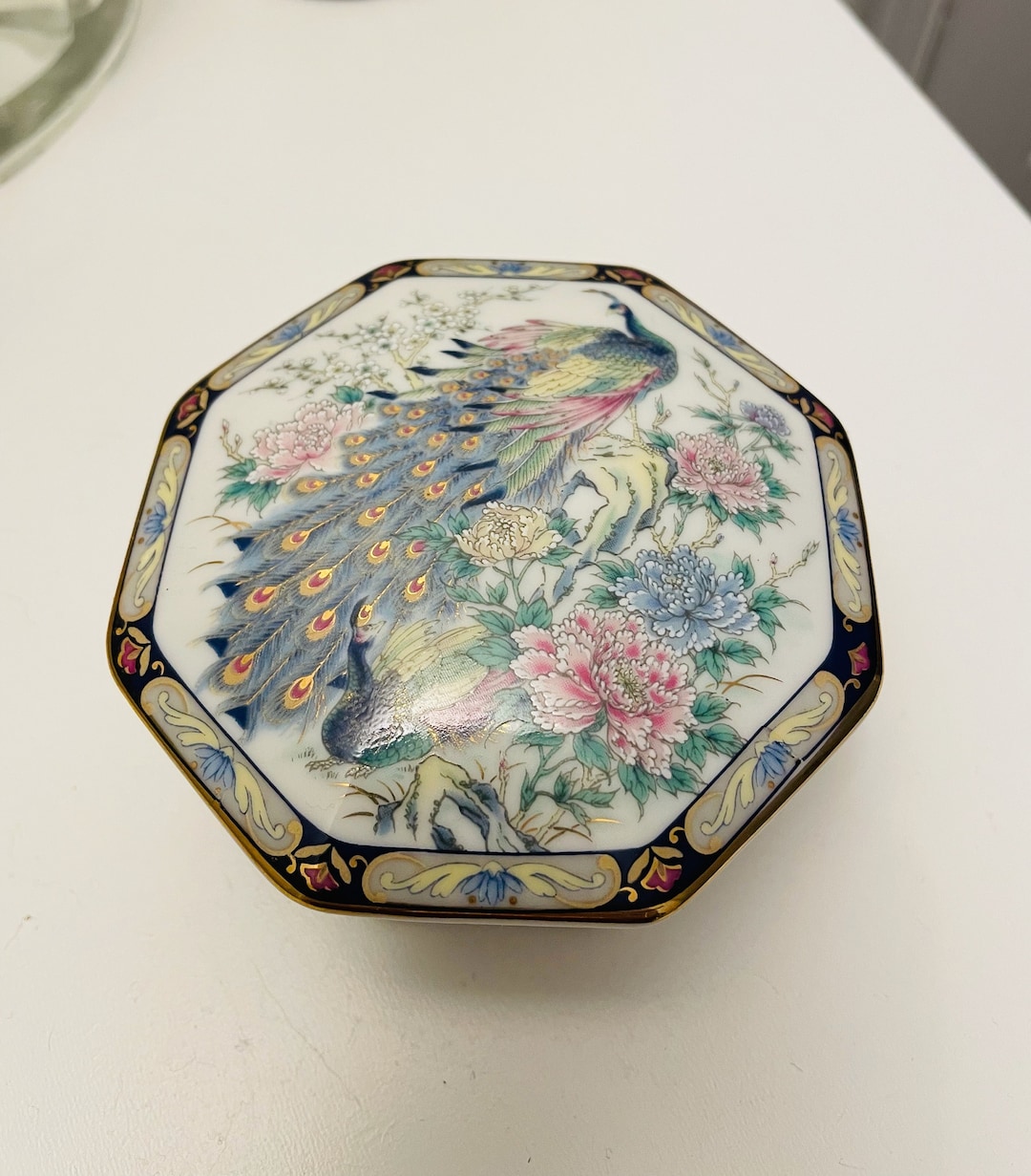 Asahi Trinket Box With Peacock - Etsy