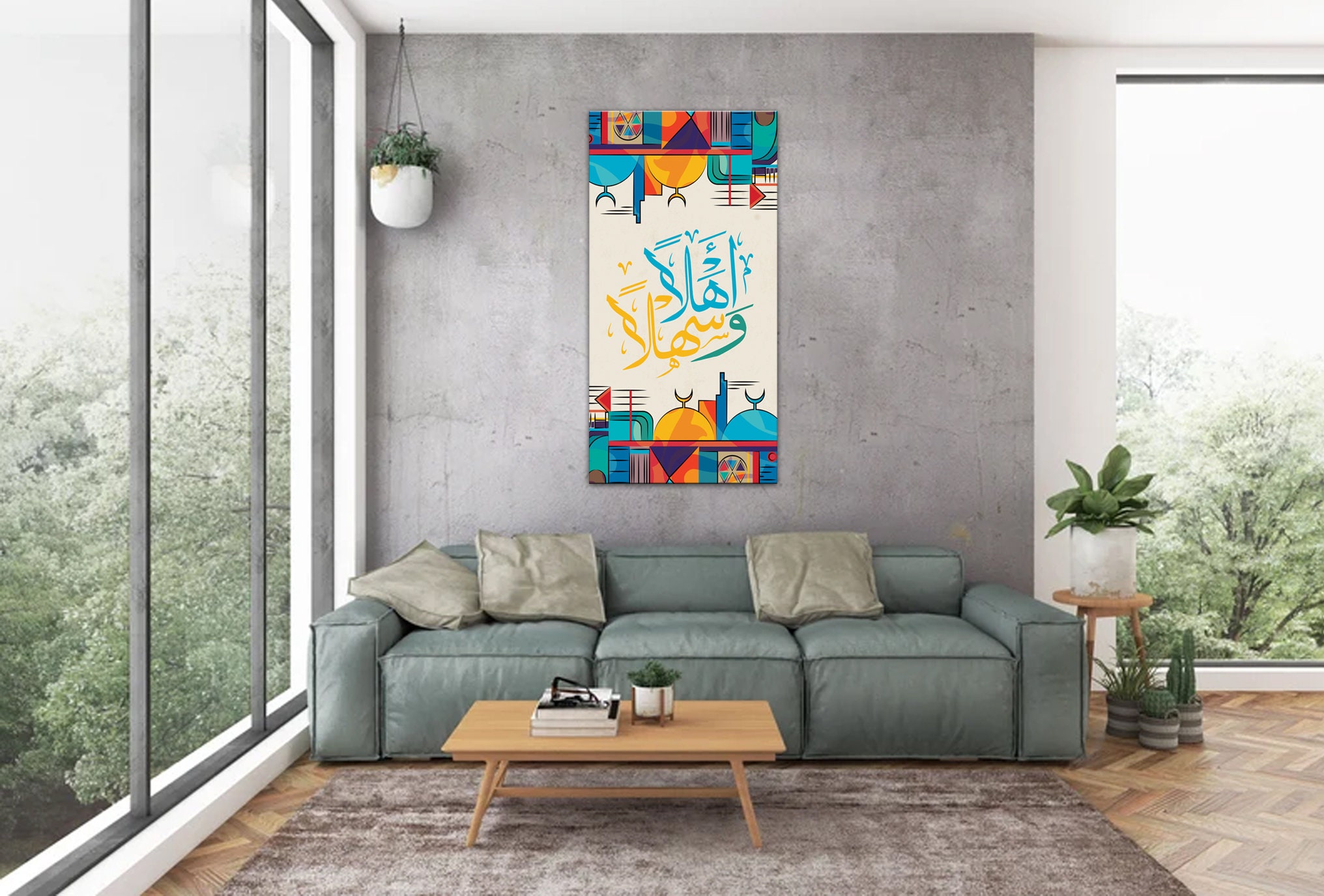 Ahlan Wa Sahlan Islamic Calligraphy Welcome in Arabic Prints - Etsy