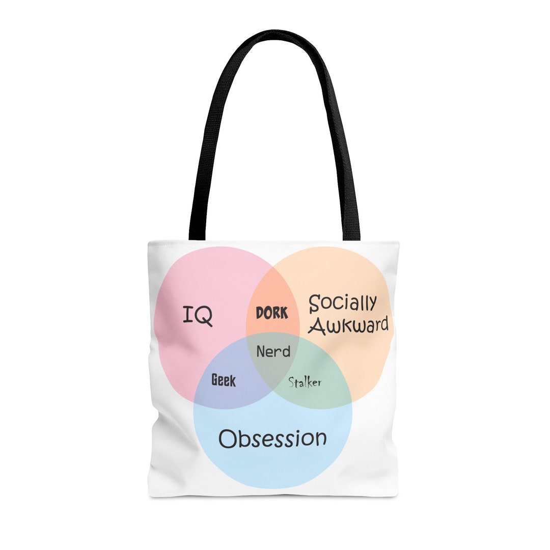Dork-nerd-geek Venn Diagram Tote Bag - Etsy
