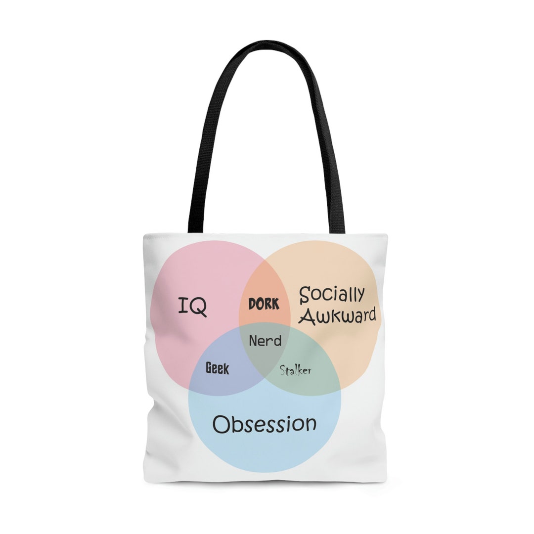 Dork-nerd-geek Venn Diagram Tote Bag - Etsy