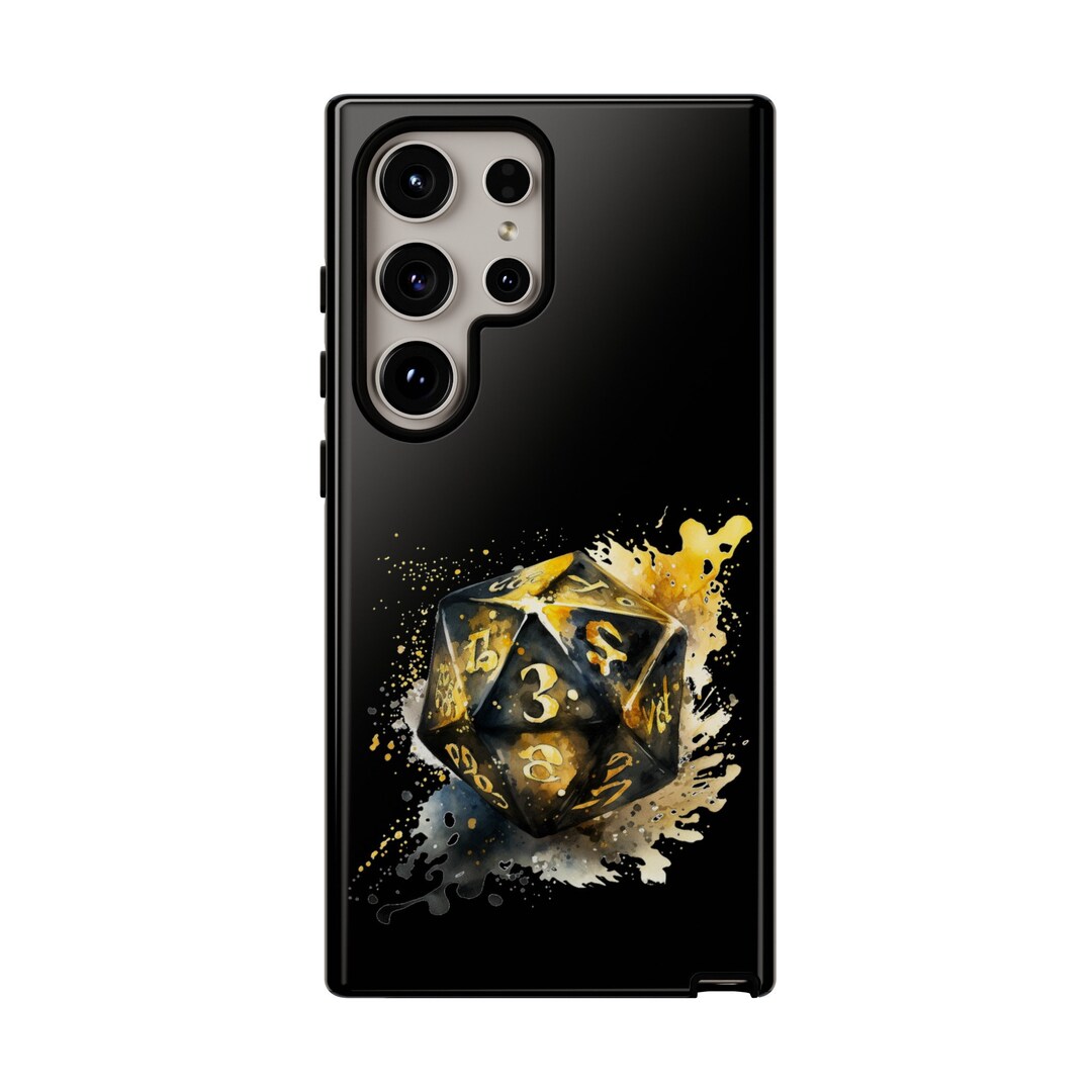 Black & Gold D20 Dice Phone Cases for Samsung Galaxy S10 / S20 / S21 ...