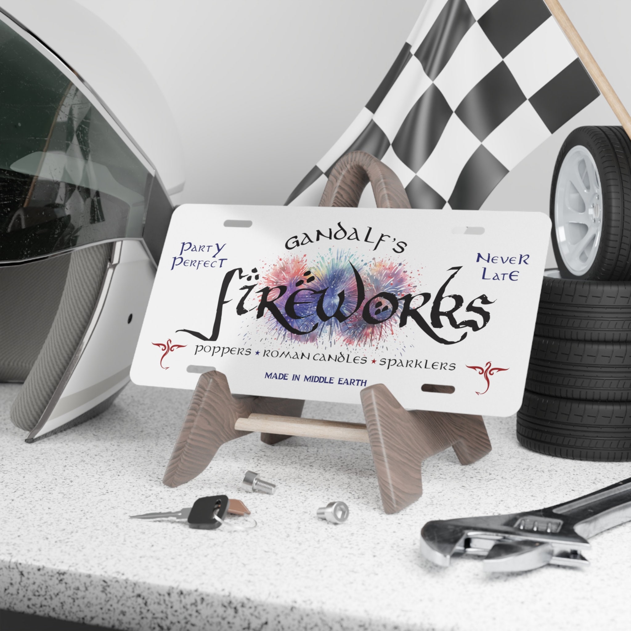 Gandalf's Fireworks Vanity Plate - Etsy