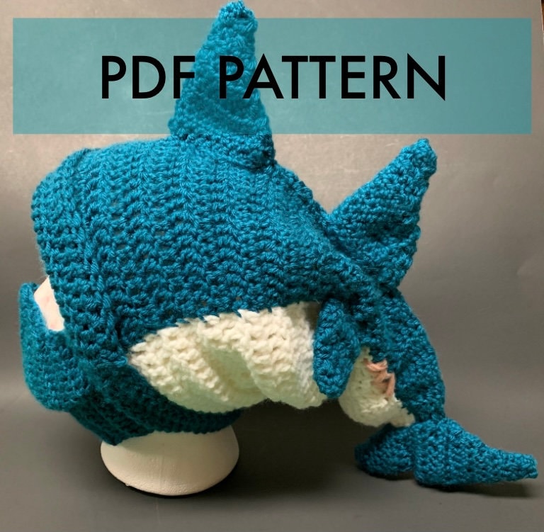 Shark Beanie Crochet Pattern - Etsy