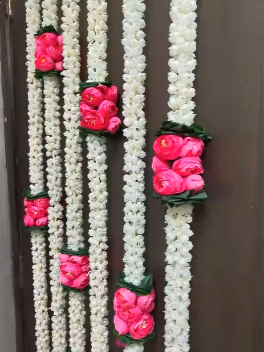 50 Pecs. Backdrop White With Pink Flower Handmade 6 Feet New Home Decor ...