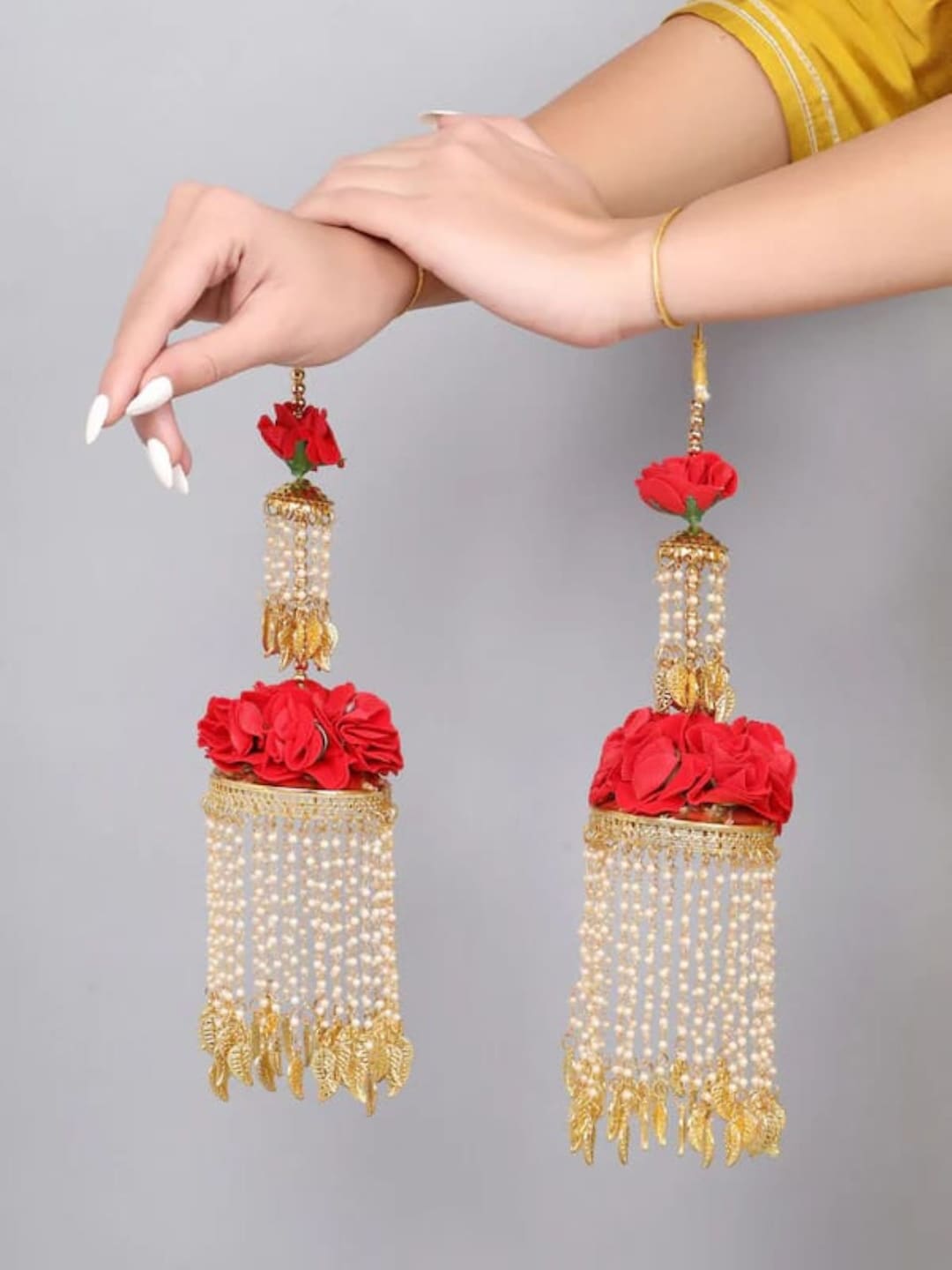 Red Color Flower Kalira Punjabi Kalira Bridal Wedding Collection Gift ...