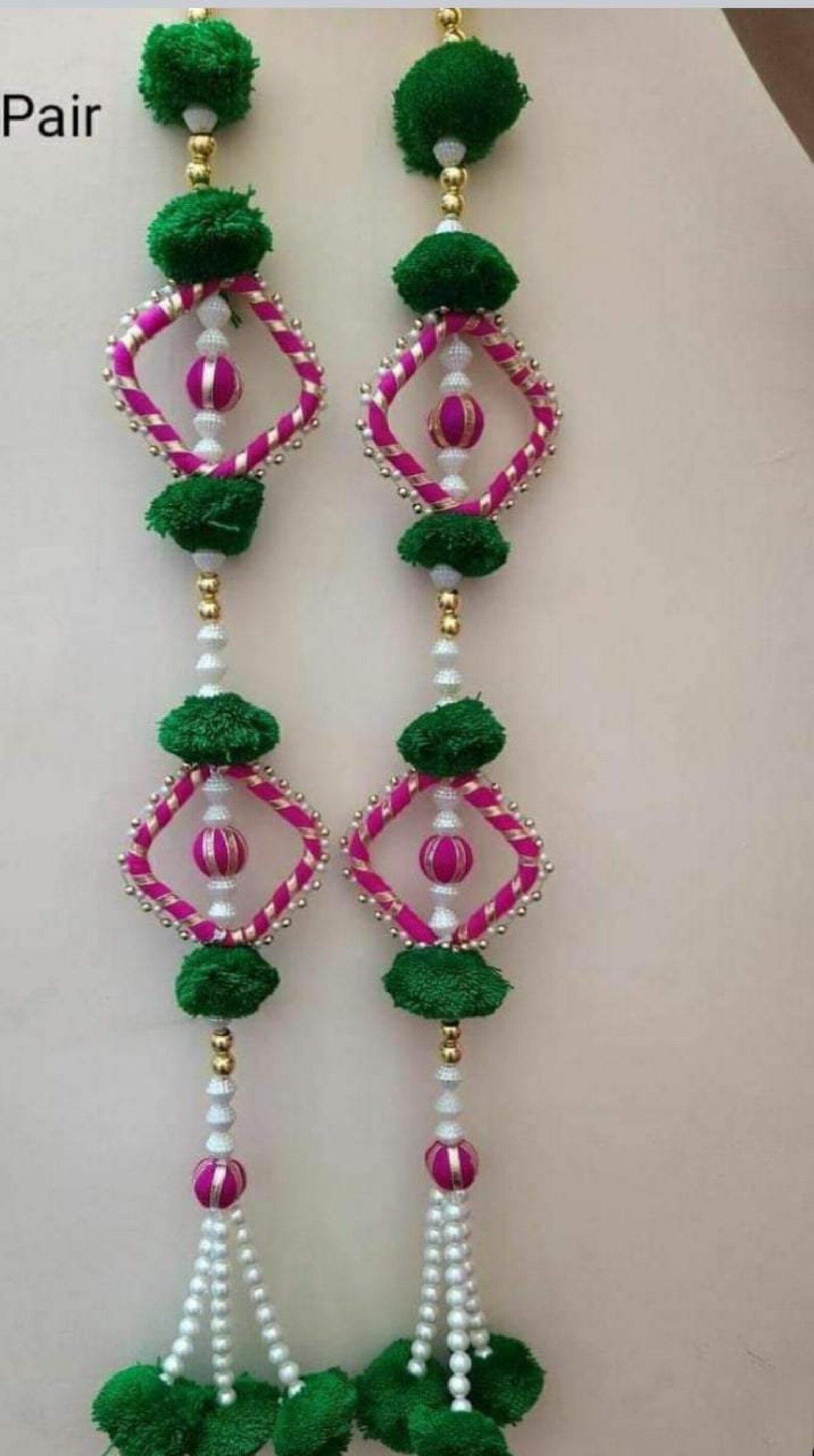 20 Pecs. Pom Pom Wall Hangings for Decoration Floral Wall Hangings for ...