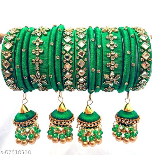 Maroon Color Silk Thread Long Heavy Tassel Dangling Bangles Indian ...