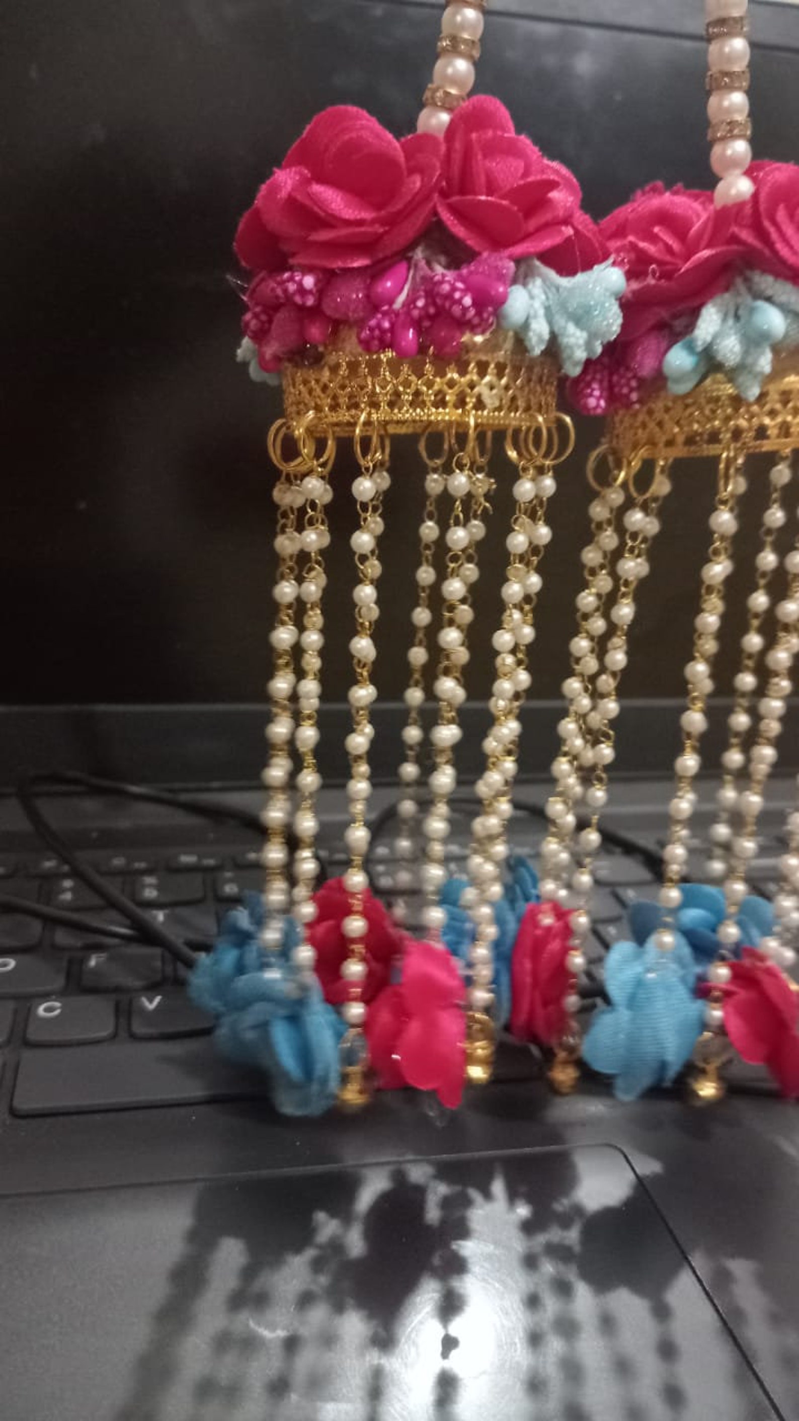 Pink Flower Kalire Wedding Mehendi Mayo Maiyan Kalire Indian Wedding ...