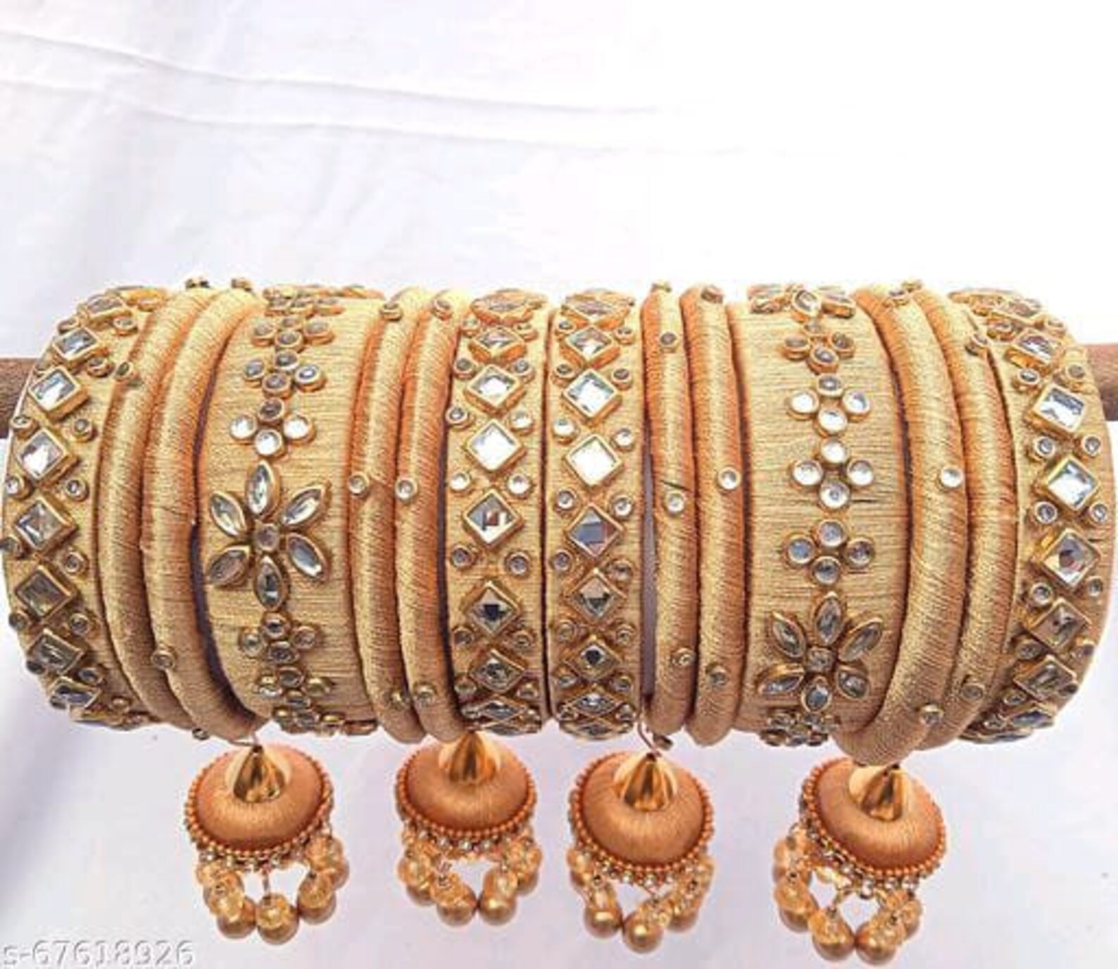 Maroon Color Silk Thread Long Heavy Tassel Dangling Bangles Indian ...