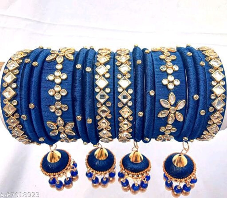 Maroon Color Silk Thread Long Heavy Tassel Dangling Bangles Indian ...