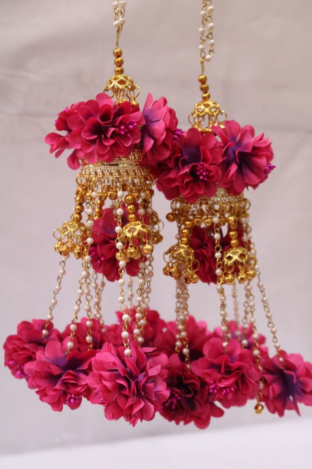 Rani Pink Color Flower Kalira Punjabi Kalira Bridal Wedding Collection ...