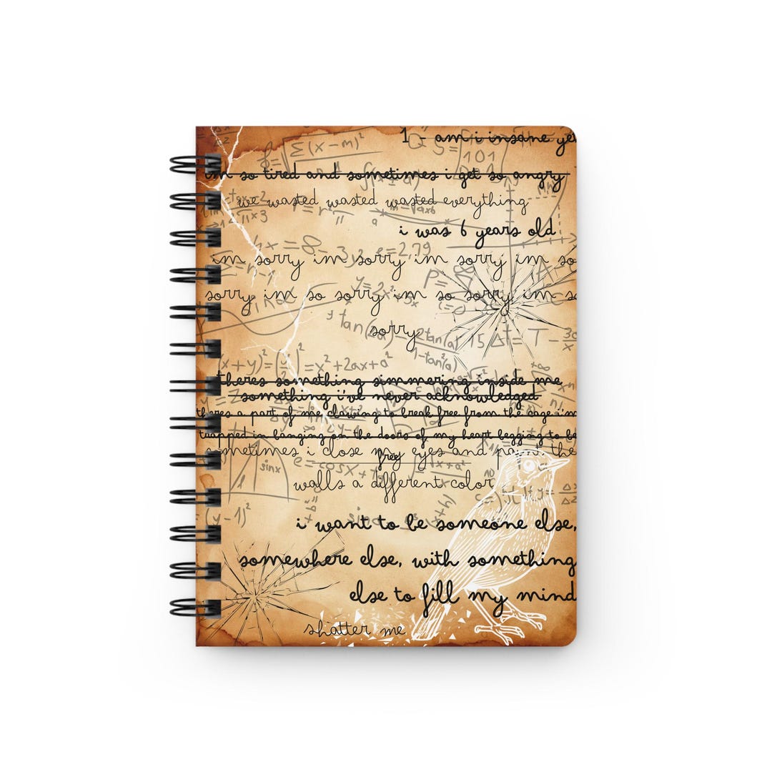 Juliette's Journal, Shatter Me Book Series Spiral Bound Journal ...