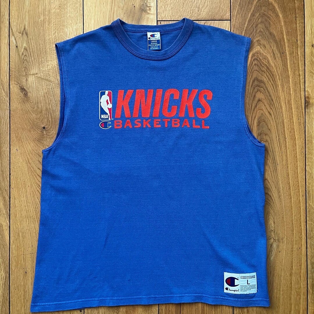 New York Knicks 1990’s Authentic Champion Sleeveless Training Shirt ...