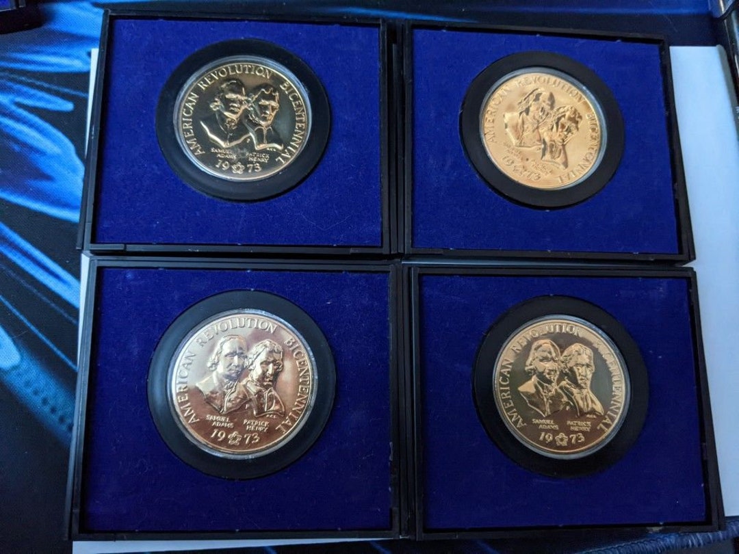 Set of 4 Identical 1973 American Revolution Bicentennial Coins. Samuel ...