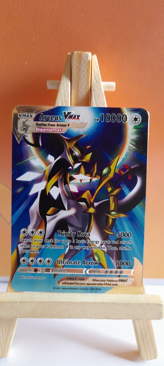 Mapa pokémon Metal Arceus Vmax oro versión en inglés - Etsy México