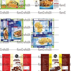 Printable Miniature Food Packaging for Miniature Dollhouse 1:12 Scale ...