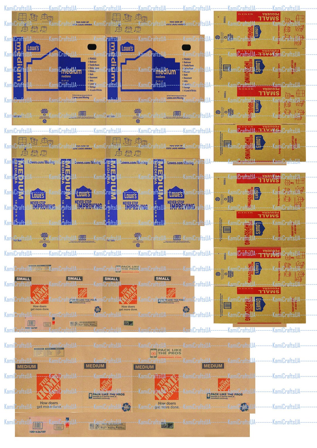 Printable Miniature Boxes for Miniature Dollhouse 1:12 Scale. Miniature ...