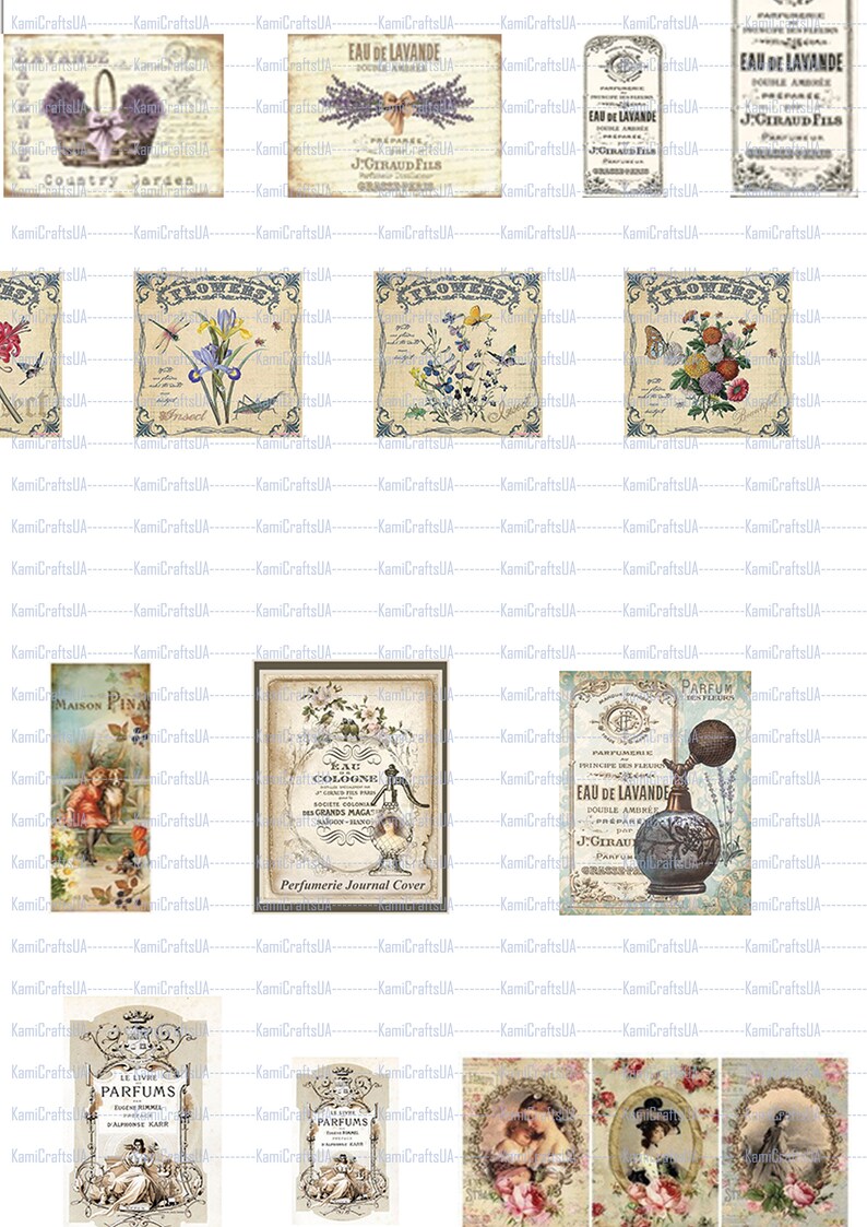 Printable Miniature Provence Vintage Packaging for Miniature Dollhouse ...