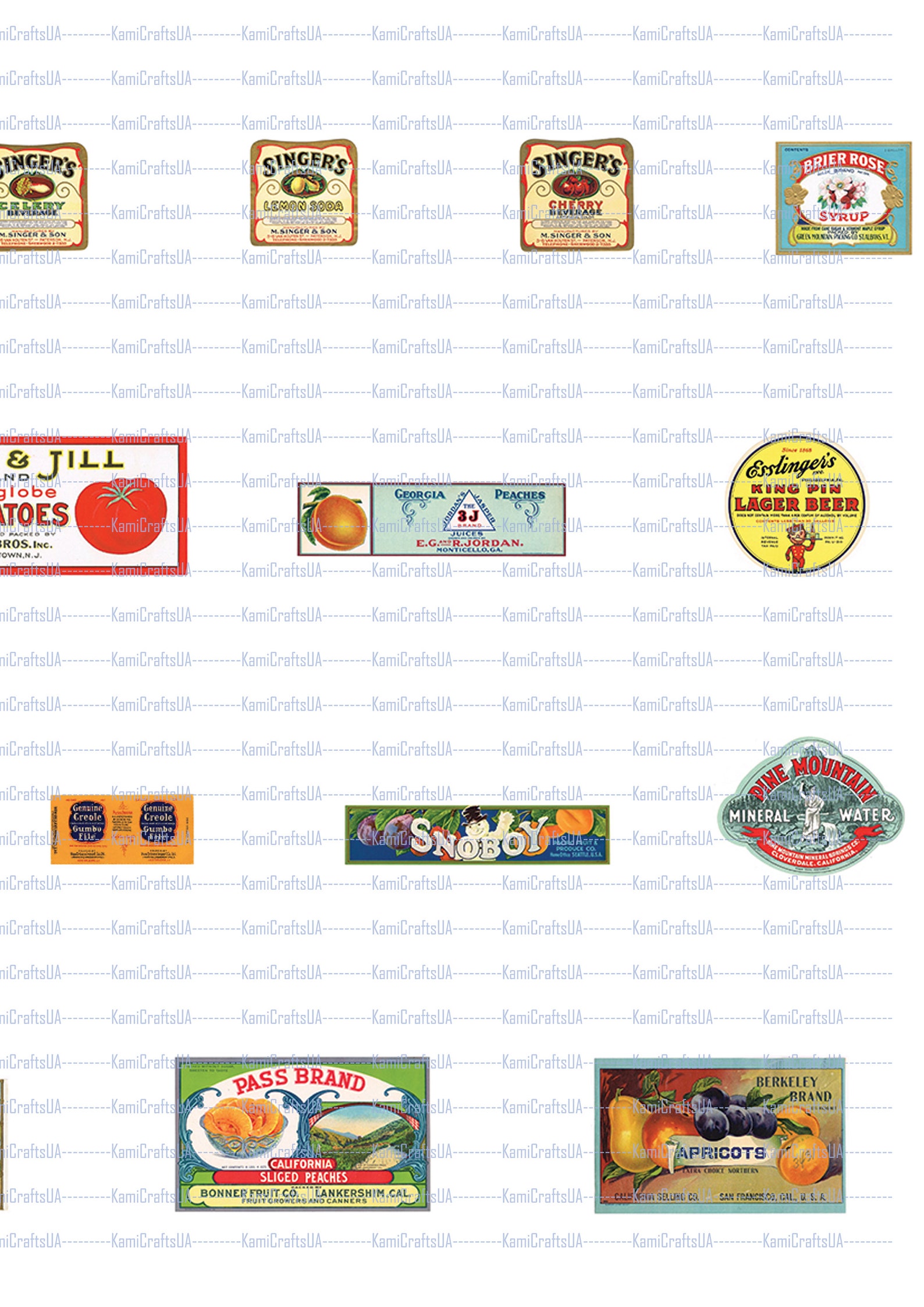 Printable Miniature Vintage Food Packaging 1900-1930 for Miniature ...