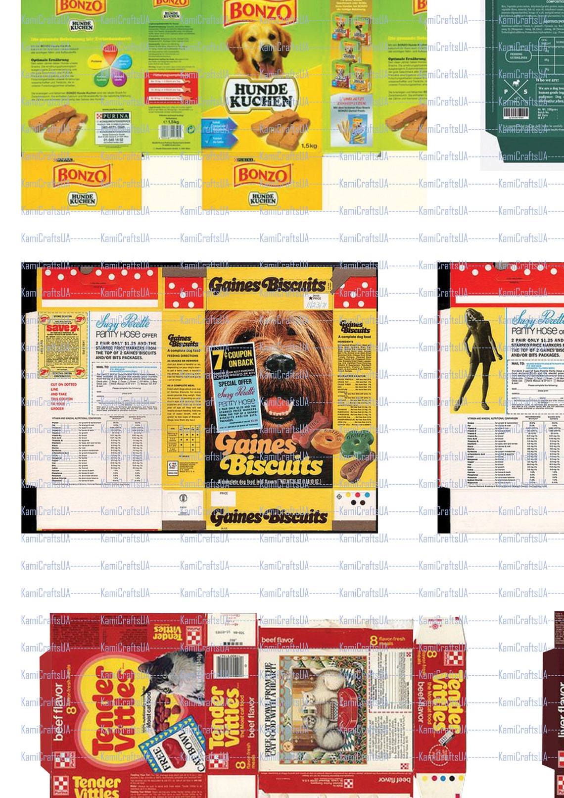 Printable Miniature Pet Food Packaging for Miniature Dollhouse - Etsy