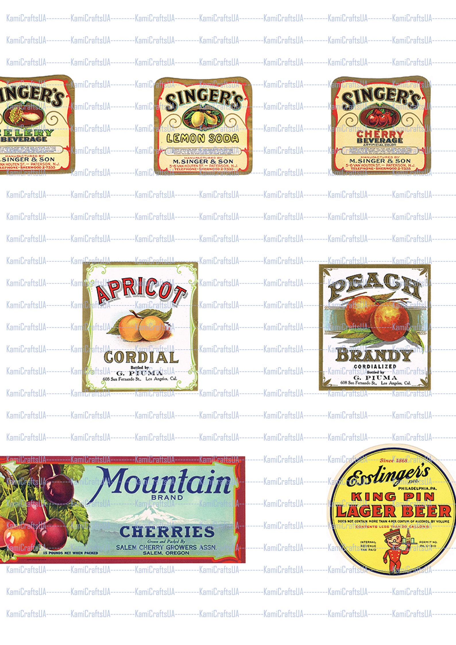 Printable Miniature Food Packaging 1900-1930 for Miniature Dollhouse 1: ...