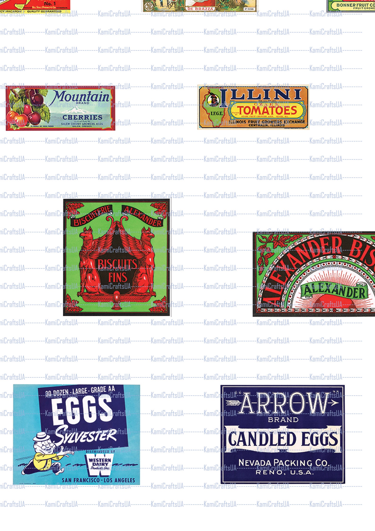 Printable Miniature Vintage Food Packaging 1900-1930 for Miniature ...