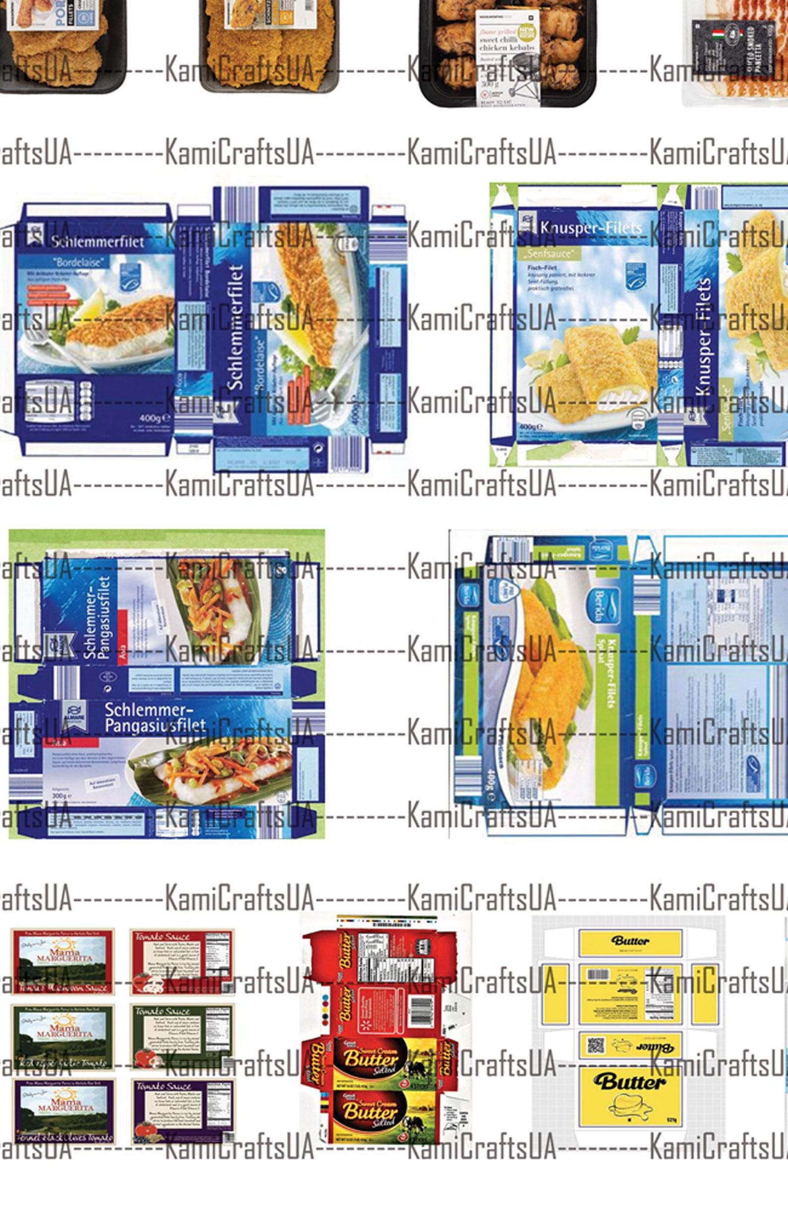 65 Printable Food Packaging for Miniature Dollhouse 1:12 Scale ...