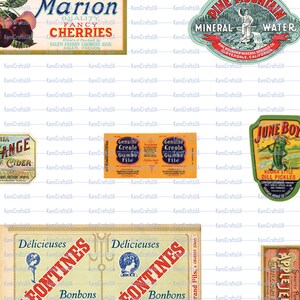 Printable Miniature Food Packaging 1900-1930 for Miniature Dollhouse 1: ...