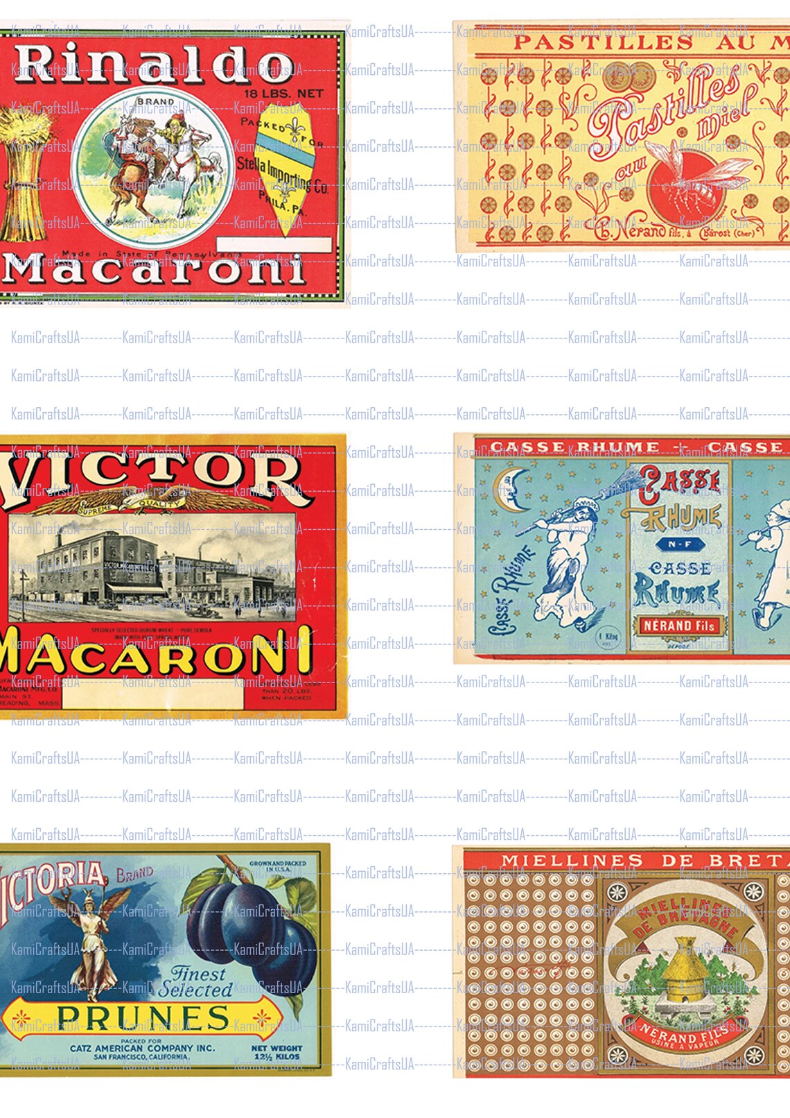 Printable Miniature Food Packaging 1900-1930 for Miniature Dollhouse 1: ...