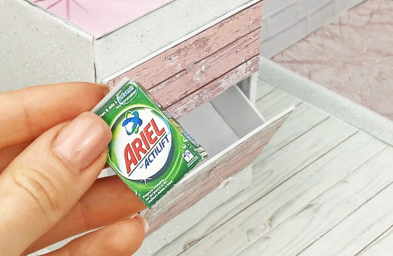 Printable Miniature Cleaning Supplies for Miniature Laundry Room 1:12 ...