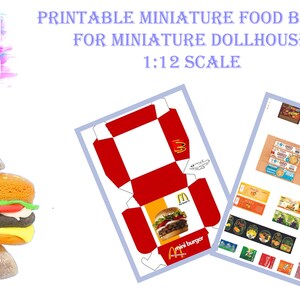 60 Printable Miniature Food Packaging for Miniature Dollhouse 1:12 ...