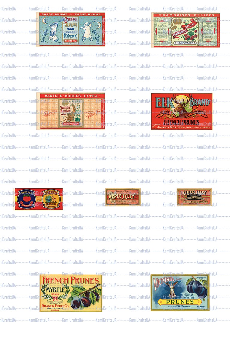 Printable Miniature Vintage Food Packaging 1900-1930 for Miniature ...
