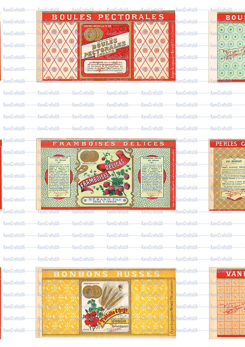 Printable Miniature Food Packaging 1900-1930 for Miniature Dollhouse 1: ...