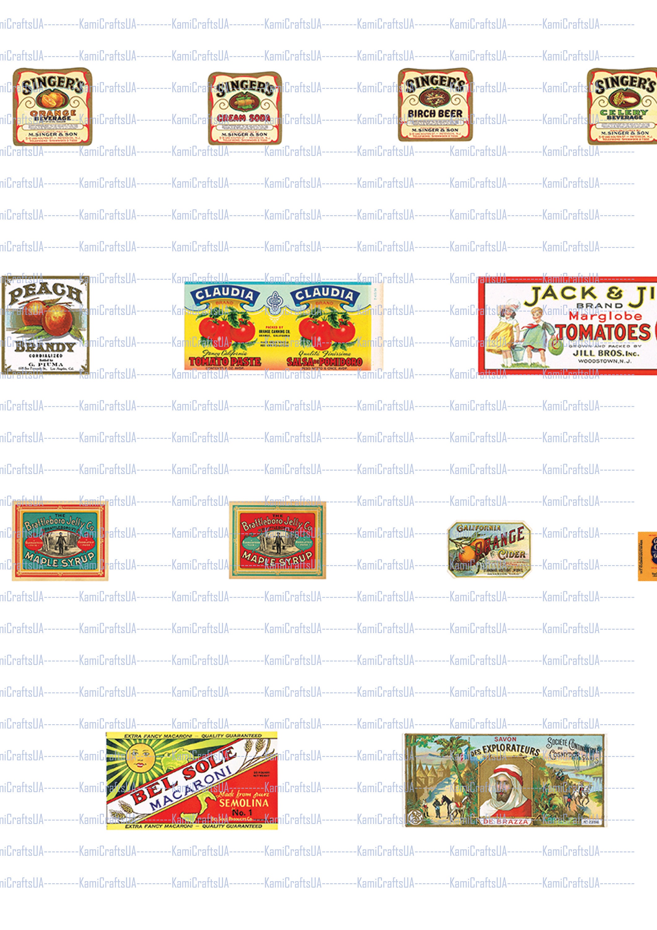 Printable Miniature Vintage Food Packaging 1900-1930 for Miniature ...