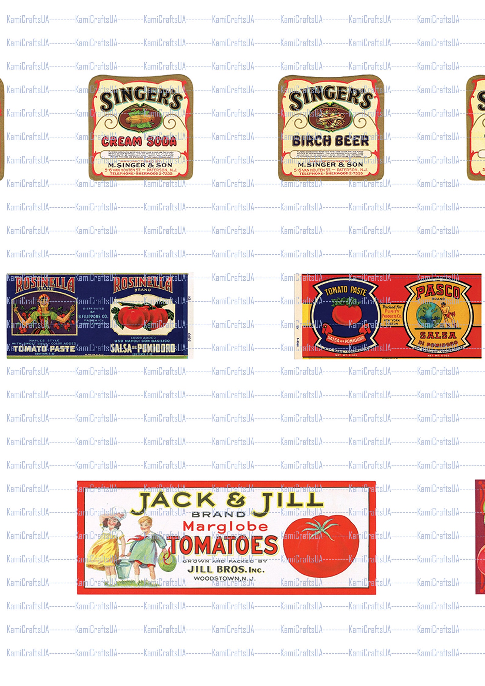 Printable Miniature Food Packaging 1900-1930 for Miniature Dollhouse 1: ...