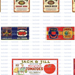 Printable Miniature Food Packaging 1900-1930 for Miniature Dollhouse 1: ...