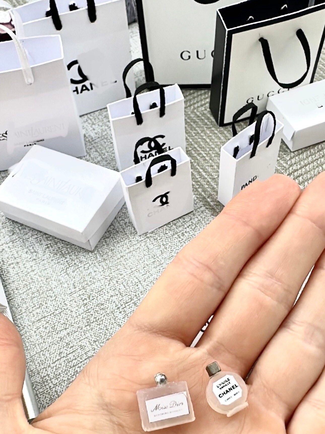 Printable Miniature Brand Shopping Bags for Miniature Dollhouse 1:6 ...